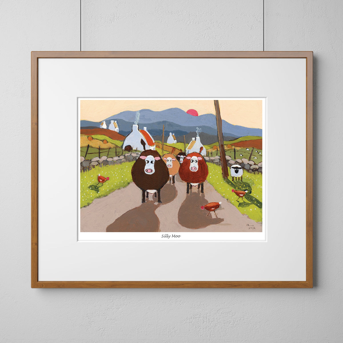 Silly Moo Mounted Print by Artist Thomas Joseph – The Whimsical World ...