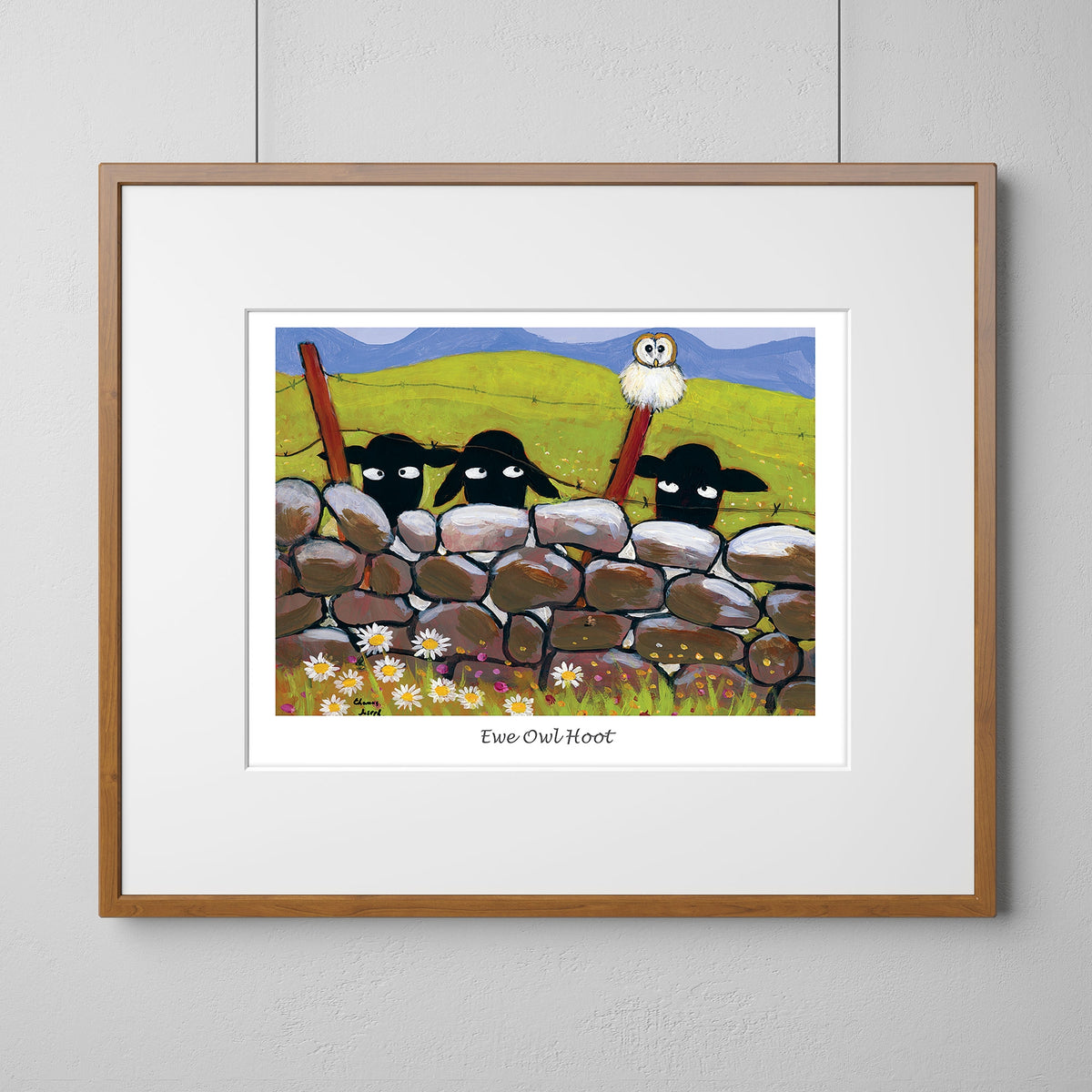 Ewe Owl Hoot Mounted Print by Artist Thomas Joseph – The Whimsical ...