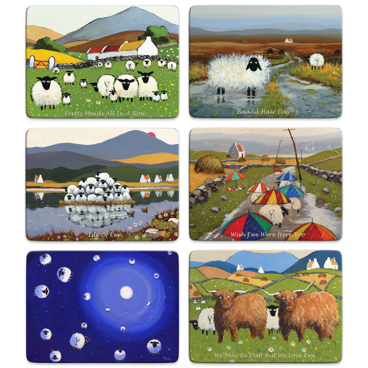 Table Mat Set 4 by Artist Thomas Joseph – The Whimsical World of Thomas ...